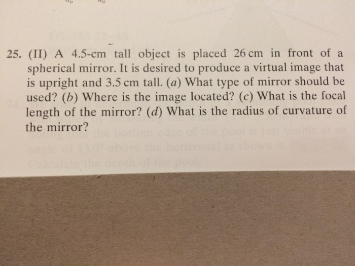 Solved A 4.5-cm tall object is placed 26 cm in front of a | Chegg.com