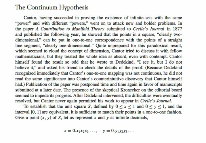 The Continuum Hypothesis Cantor, having succeeded in | Chegg.com