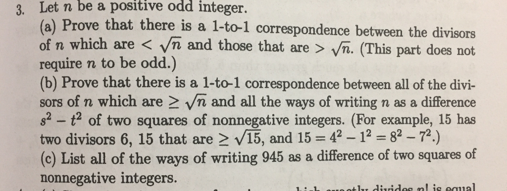 Solved Let n be a positive odd integer. (a) Prove that | Chegg.com