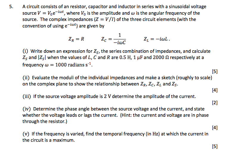 Solved A circuit consists of an resistor, capacitor and | Chegg.com