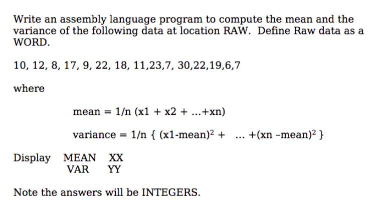 Solved Code Must Be In X86 Masm And Must Compile On Visual 