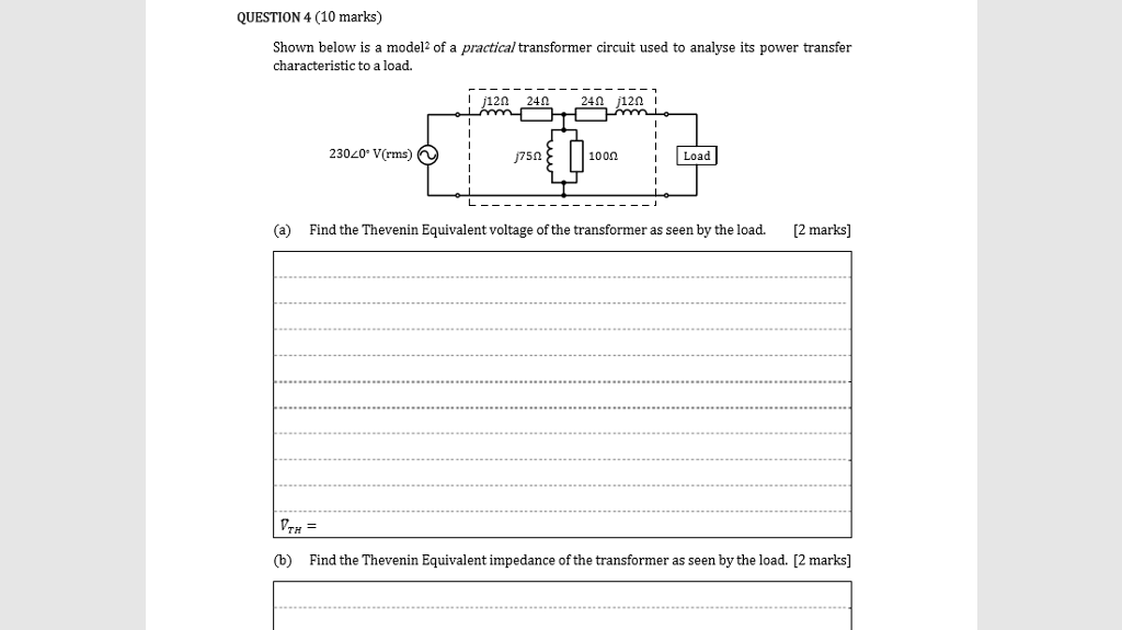 Solved QUESTION 4 (10 marks) Shown below is a model2 of a | Chegg.com