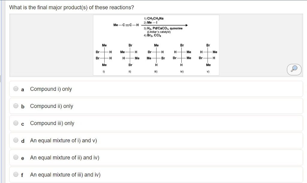 Solved What is the final major product(s) of these | Chegg.com