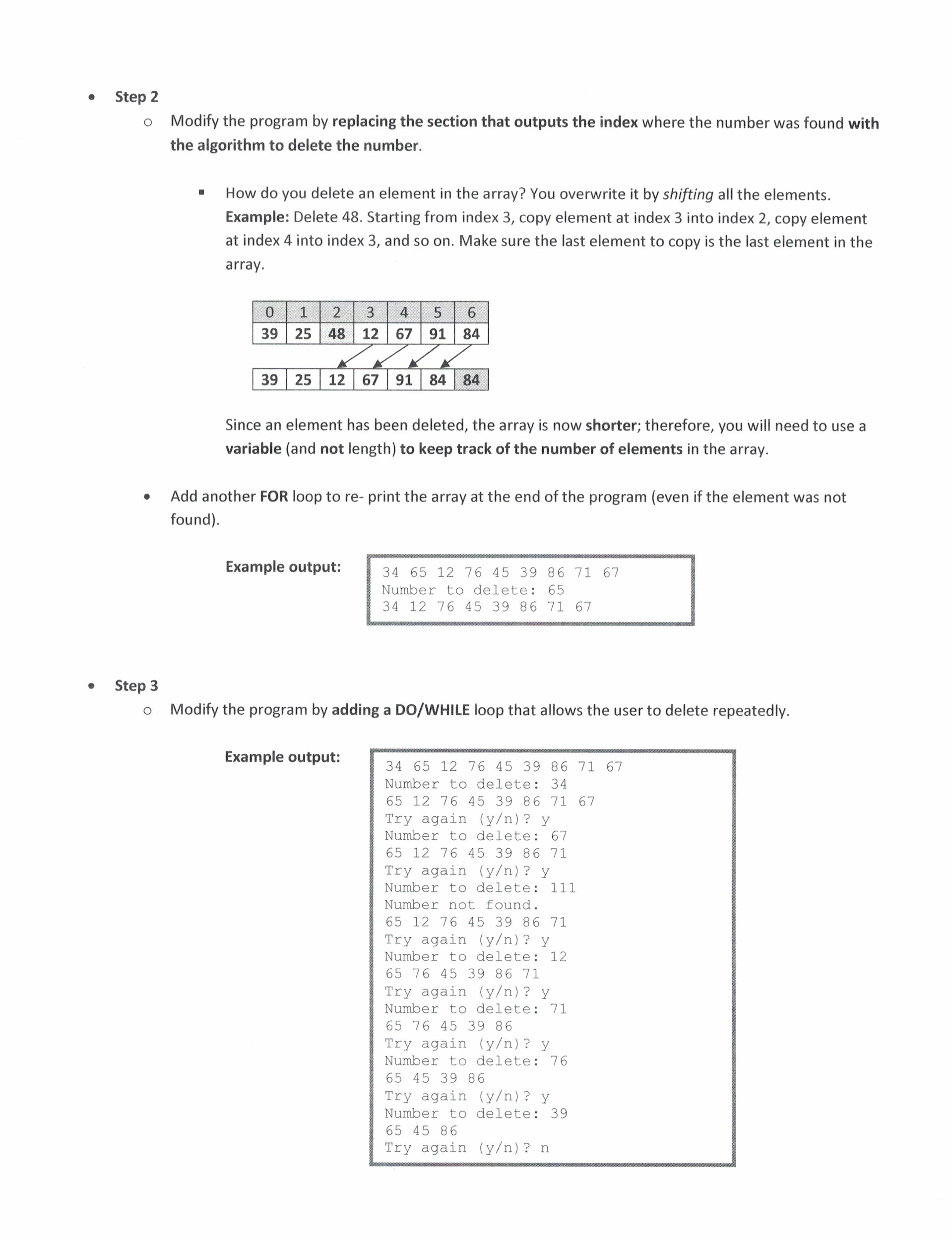 Solved Modify the program by replacing the section that | Chegg.com
