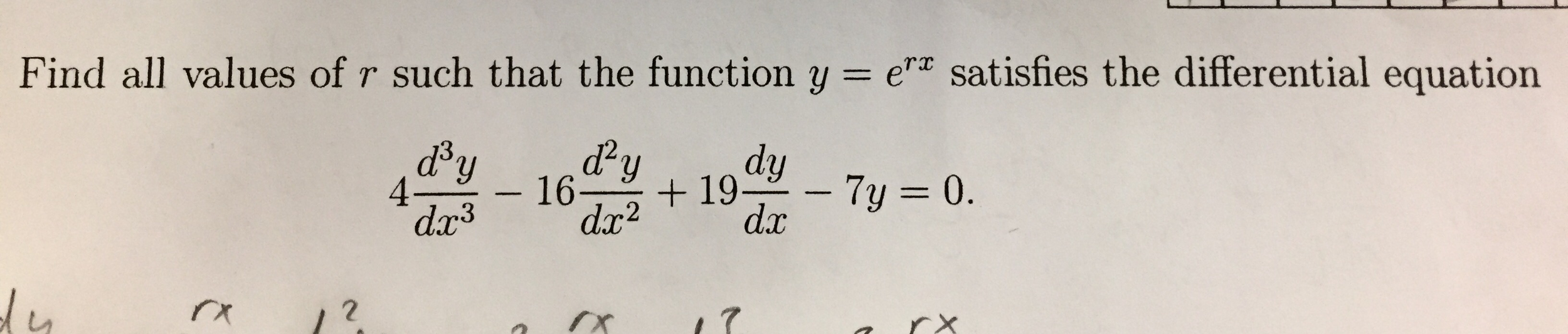 Solved Find all the values of r such that the function y = | Chegg.com