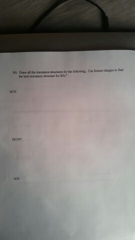 Solved Draw all the resonance structures for the following. | Chegg.com