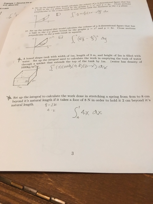 Solved Set up the integral to calculate the work done in | Chegg.com