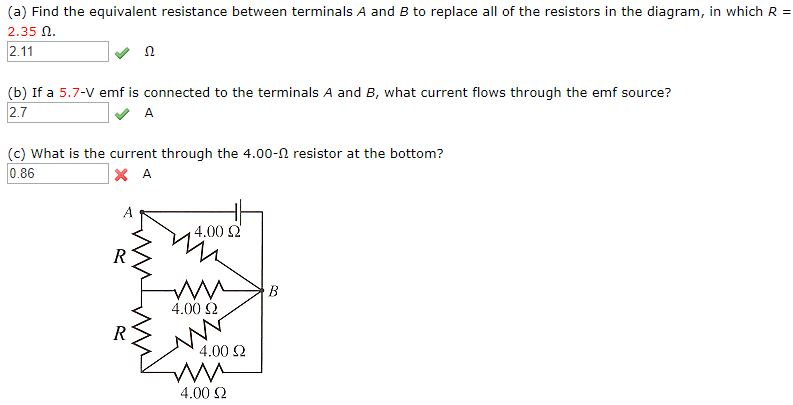 Solved (a) Find the equivalent resistance between terminals | Chegg.com
