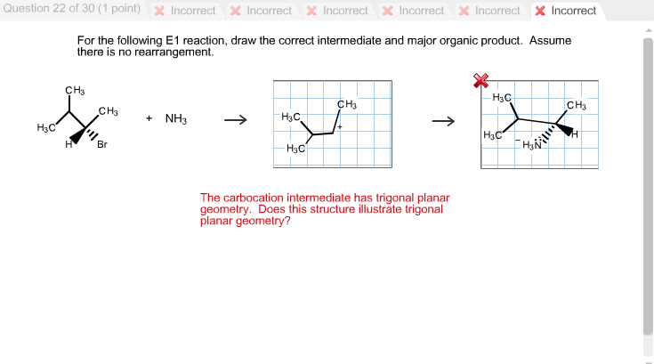 Solved For the following E1 reaction, draw the correct | Chegg.com