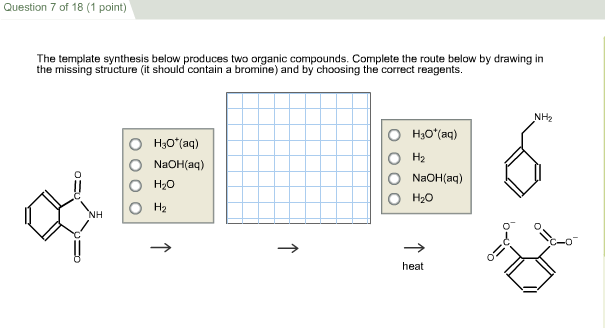 Solved The template synthesis below produces two organic | Chegg.com