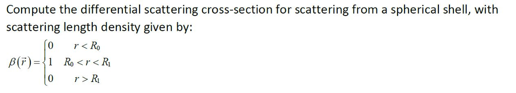 Compute the differential scattering cross-section for | Chegg.com