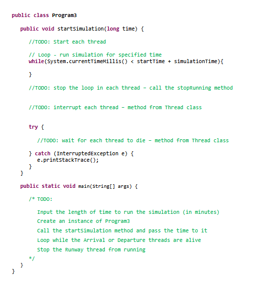 Solved [JAVA] Airport Simulator using Queues and Threads. | Chegg.com