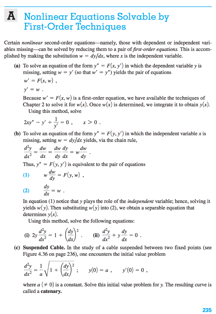 Solved A Nonlinear Equations Solvable by First-Order | Chegg.com
