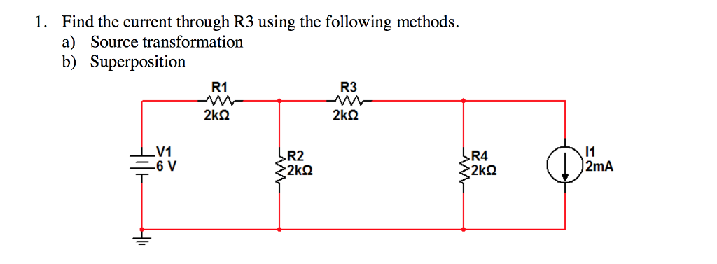 Solved Find the current through R3 using the following | Chegg.com