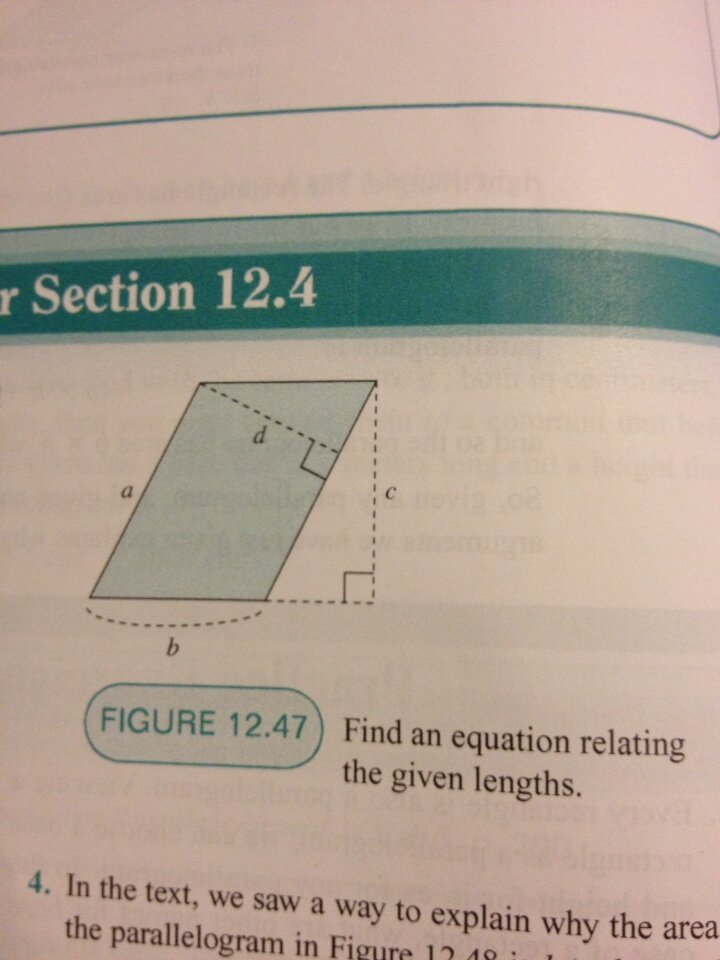 Solved Find an equation reading the given lengths In the | Chegg.com