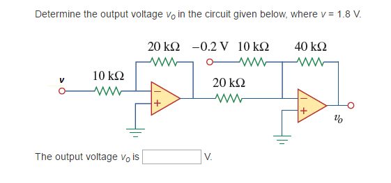 Solved Determine the output voltage v_o in the circuit given | Chegg.com