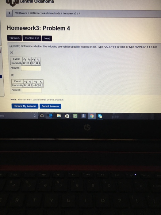 Solved Determine whether the following are valid probability | Chegg.com