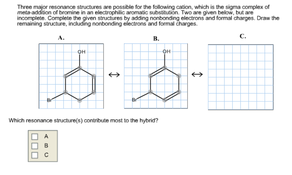 Solved Three major resonance structures are possible for the | Chegg.com