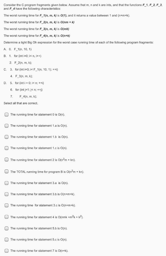 Solved Consider the C program fragments given below. Assume | Chegg.com