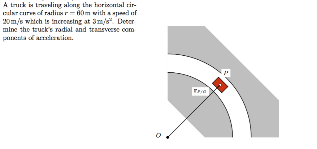 Solved A truck is traveling along the horizontal circular | Chegg.com