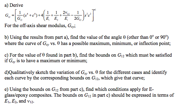 Derive Gxy = [ 1/G12(s4 + c4) +4(1/E1 + 1/E2 + | Chegg.com