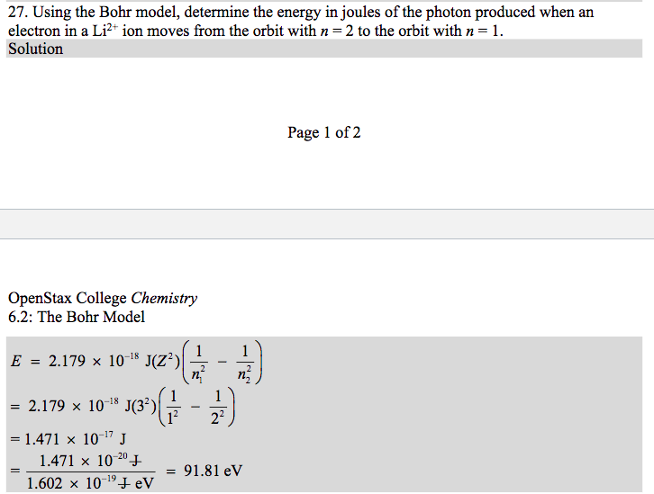 Solved 21. Using the Bohr model, determine the lowest | Chegg.com