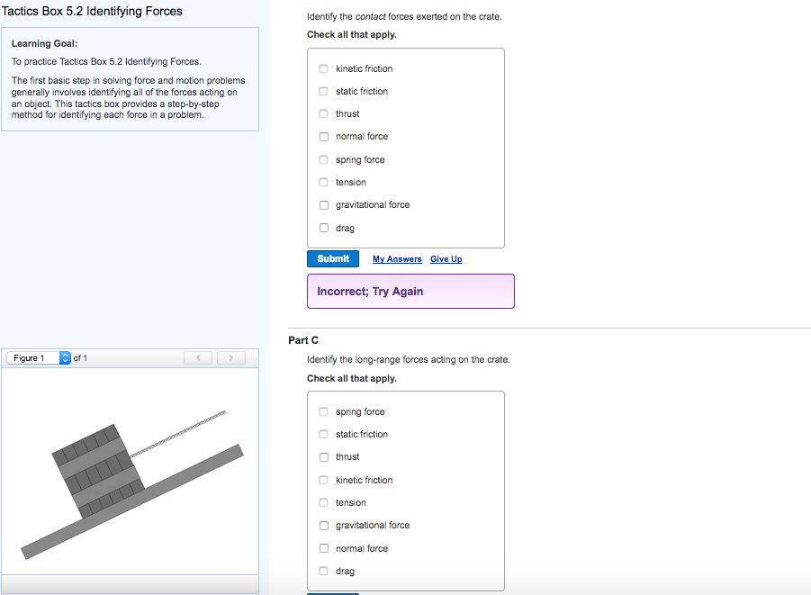 Solved Tactics Box 5.2 Identifying Forces Identify the | Chegg.com