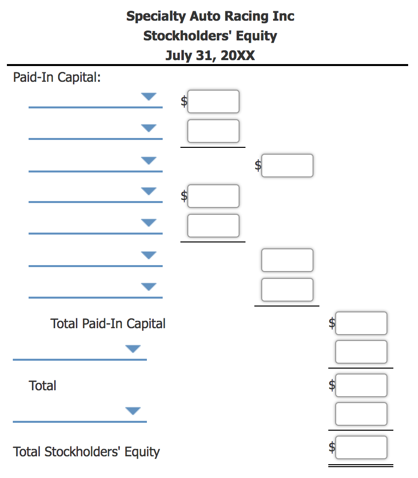Solved Stockholders Equity Section of Balance Sheet | Chegg.com