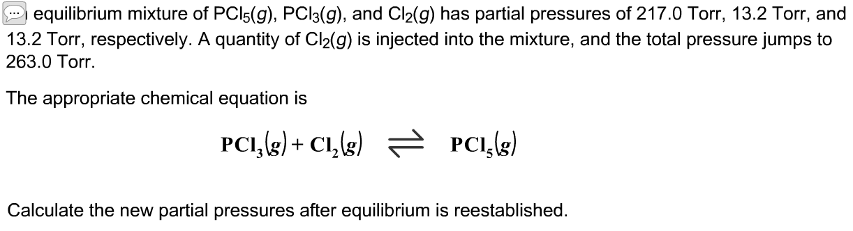 Solved An equilibrium mixture of PCl5(g), PCl3(g), and | Chegg.com