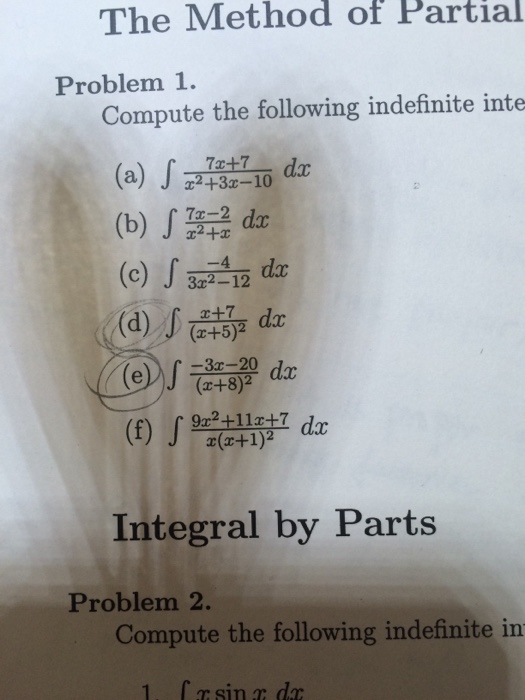 Solved Compute the following indefinite integral 7x +/x^2 + | Chegg.com