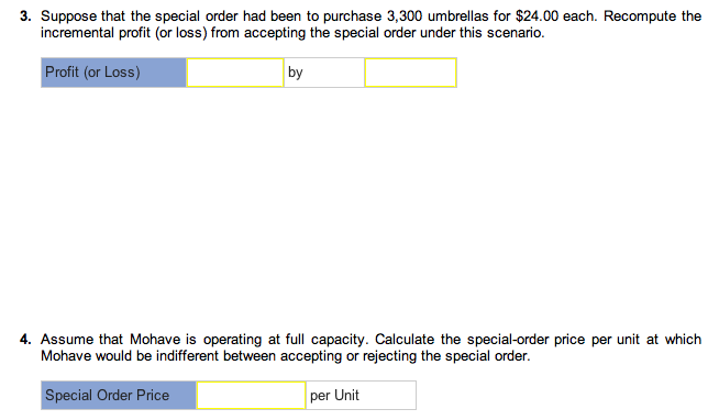Solved 3. Suppose that the special order had been to | Chegg.com