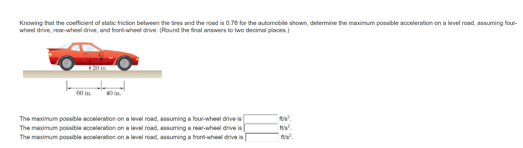 Solved Knowing That The Coefficient Of Static Friction