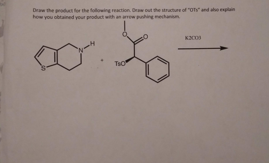 Solved Draw the product for the following reaction. Draw out | Chegg.com