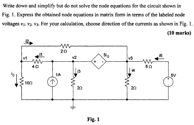 Solved Write down and simplify but do not solve the node | Chegg.com