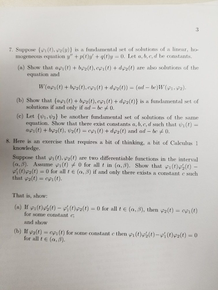 Solved 7. Suppose tpi(t), 2(v) is a fundamental set of | Chegg.com