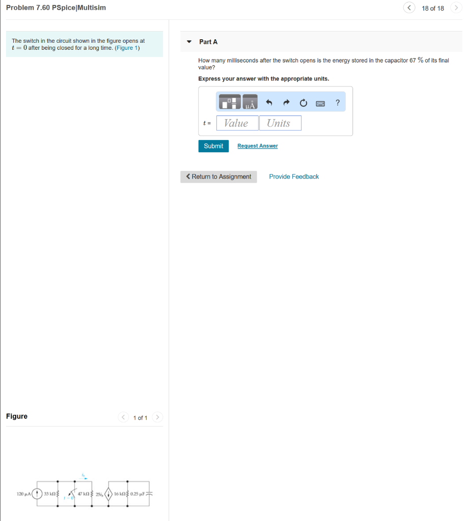 Solved Problem 7.60 PSpice Multisim 18 of 18 Part A The | Chegg.com