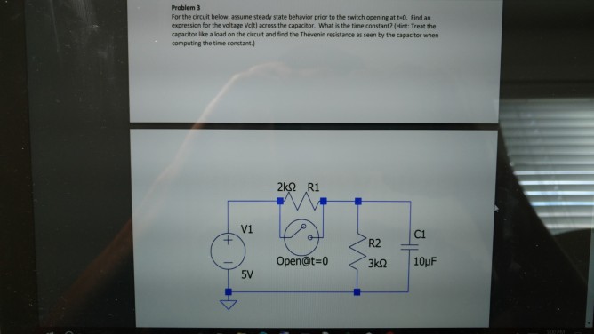 Solved Problem 3 For the circuit below, assume steady state | Chegg.com