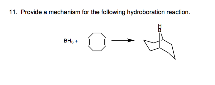 Solved Provide a mechanism for the following hydroboration | Chegg.com