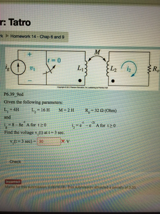 Solved Given the following parameters: L_1 = 4H L_2 = 16H | Chegg.com