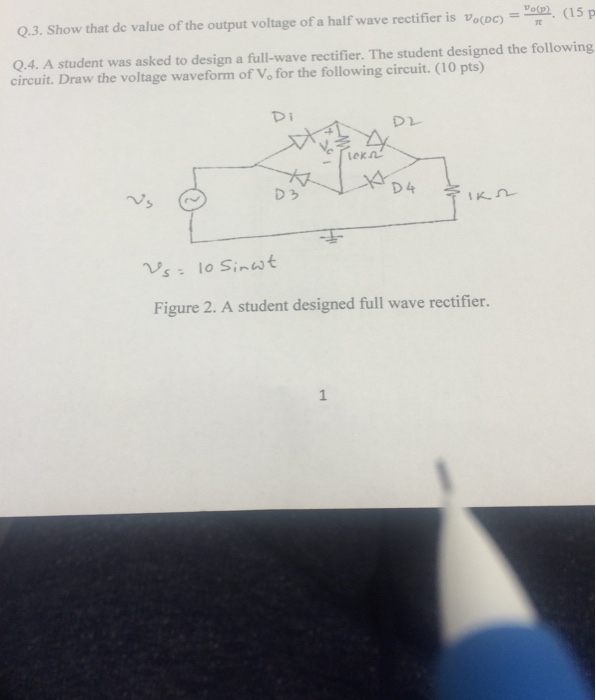 Solved Show that dc value of the output voltage of a half | Chegg.com