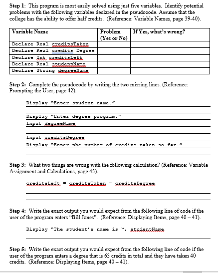 Solved This Program Is Most Easily Solved Using Just Five Chegg