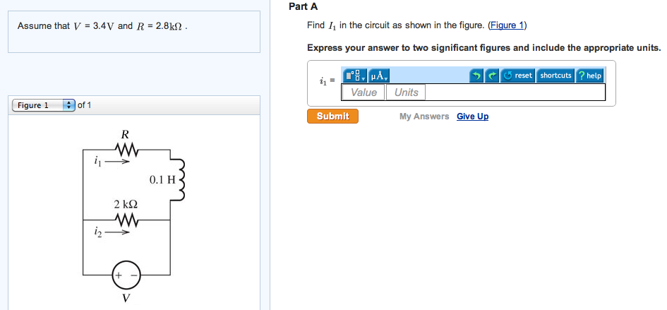 Solved Assume that V = 3.4 V and R = 2.8k Ohm. Find I1 in | Chegg.com
