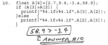 Solved What is the the meaning of %4.1lf?? 10. float | Chegg.com
