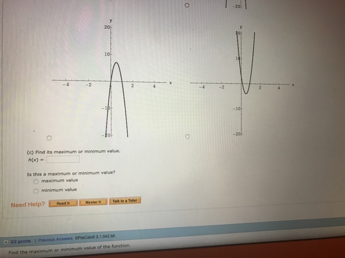 Solved A quadratic function is given. h(x) 3 28x 28x2 (a) | Chegg.com