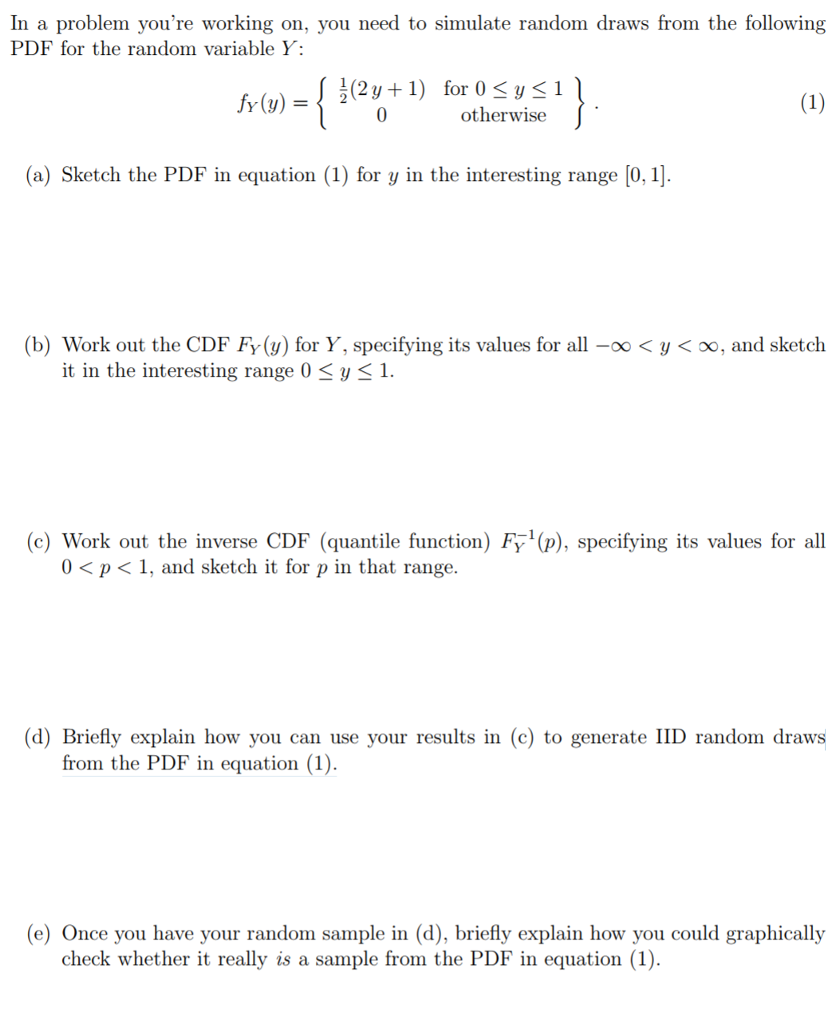 Solved In a problem you're working on, you need to simulate | Chegg.com