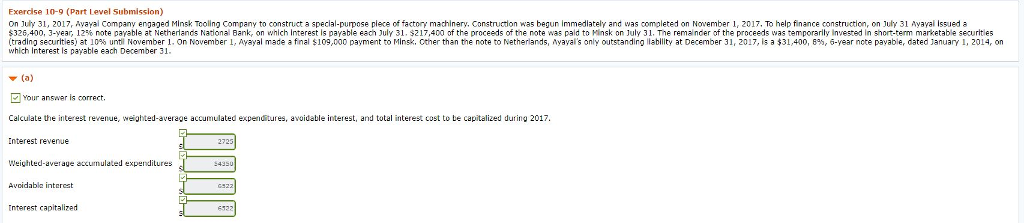 Solved Exercise 10-9 (Part Level Submission) Part B. Prepare | Chegg.com