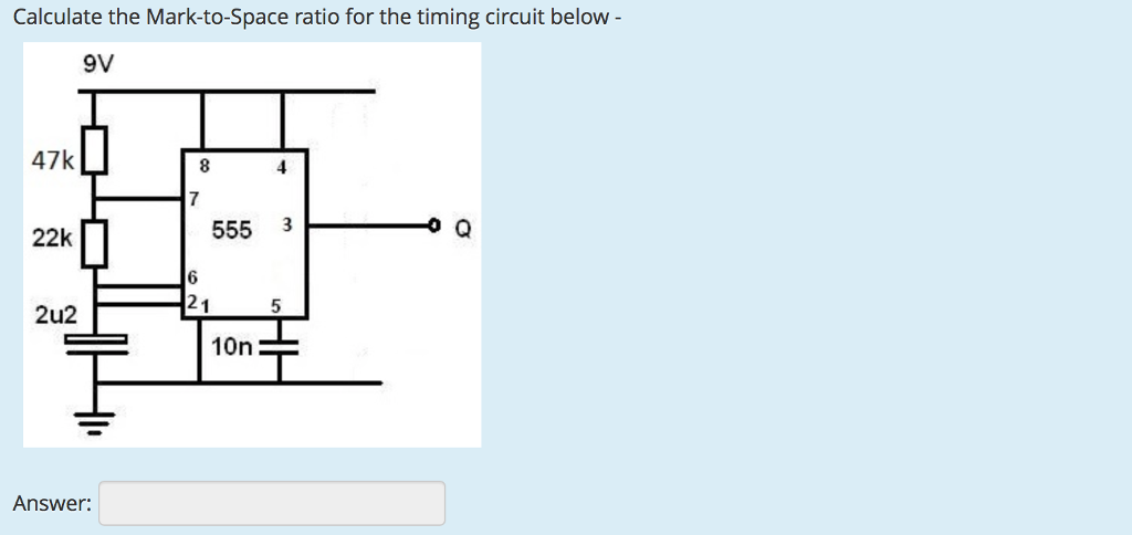 Solved Calculate the Mark-to-Space ratio for the timing | Chegg.com