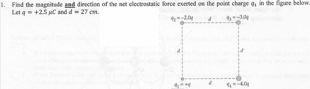 Solved Find the magnitude and direction of the net | Chegg.com