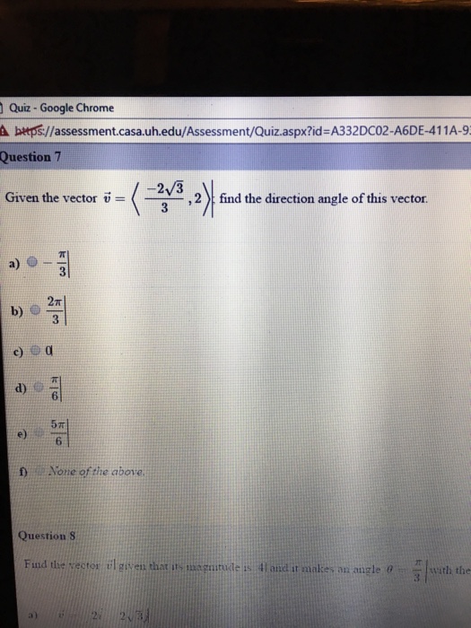 Solved Given the vector v = | find the | Chegg.com