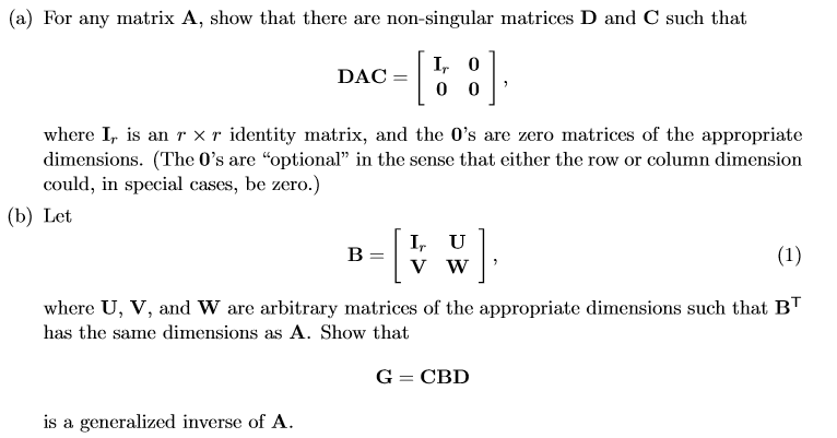 For any matrix A, show that there are non-singular | Chegg.com